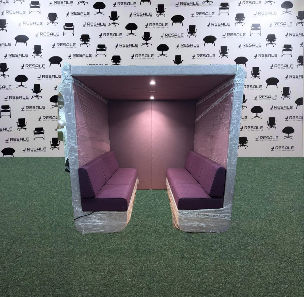 Jdd: 6 person office pod - booth- Built in Lights/electrics- light grey ...